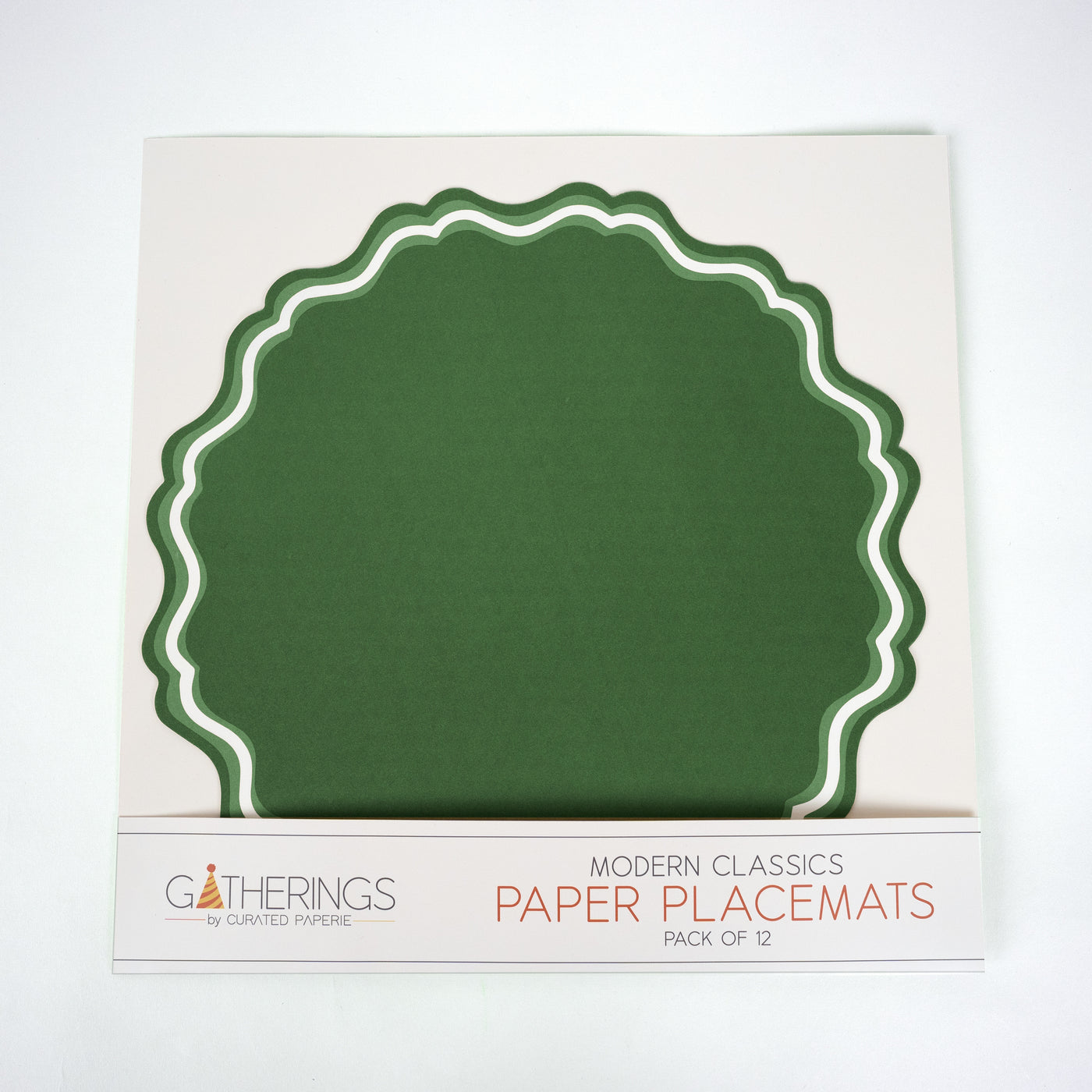 Green Fancy Scallop Paper Placemats– Gatherings by CP