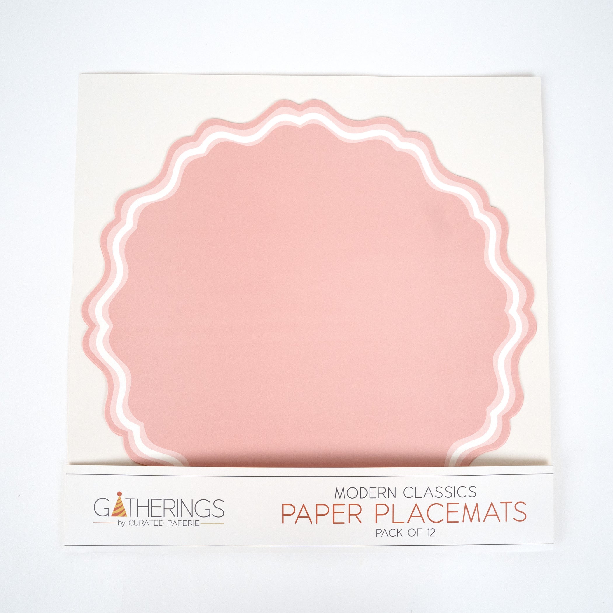 Pink Fancy Scallop Paper Placemats– Gatherings by CP