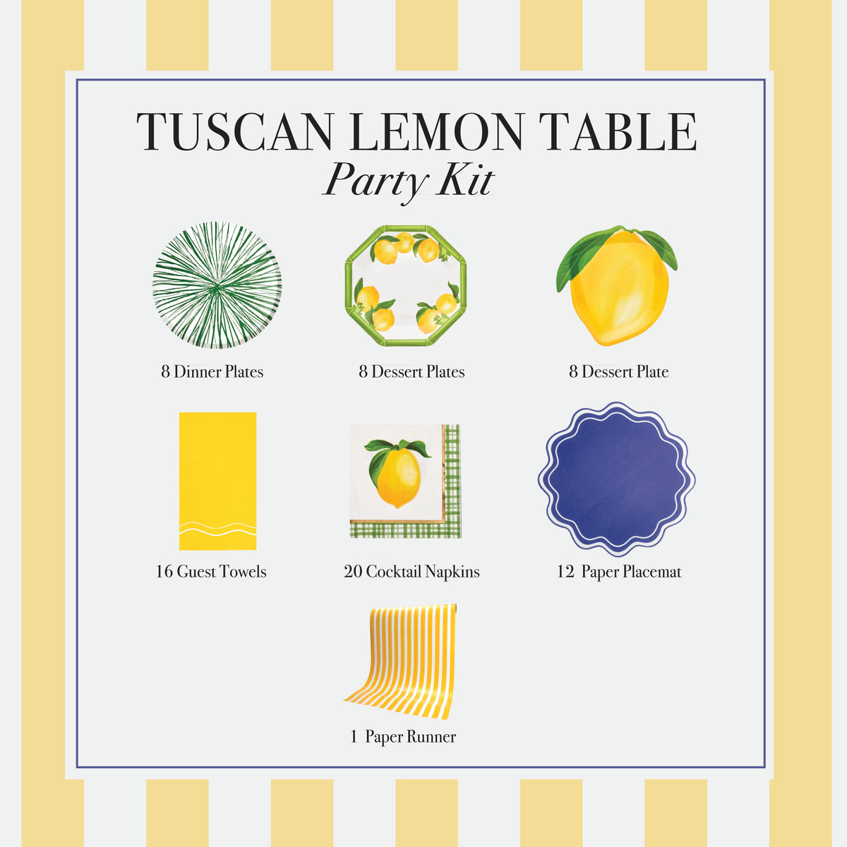 Tuscan Lemon Table Party Kit– Gatherings by CP
