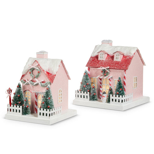 8.25" Lighted Pink Paper House– Gatherings by CP