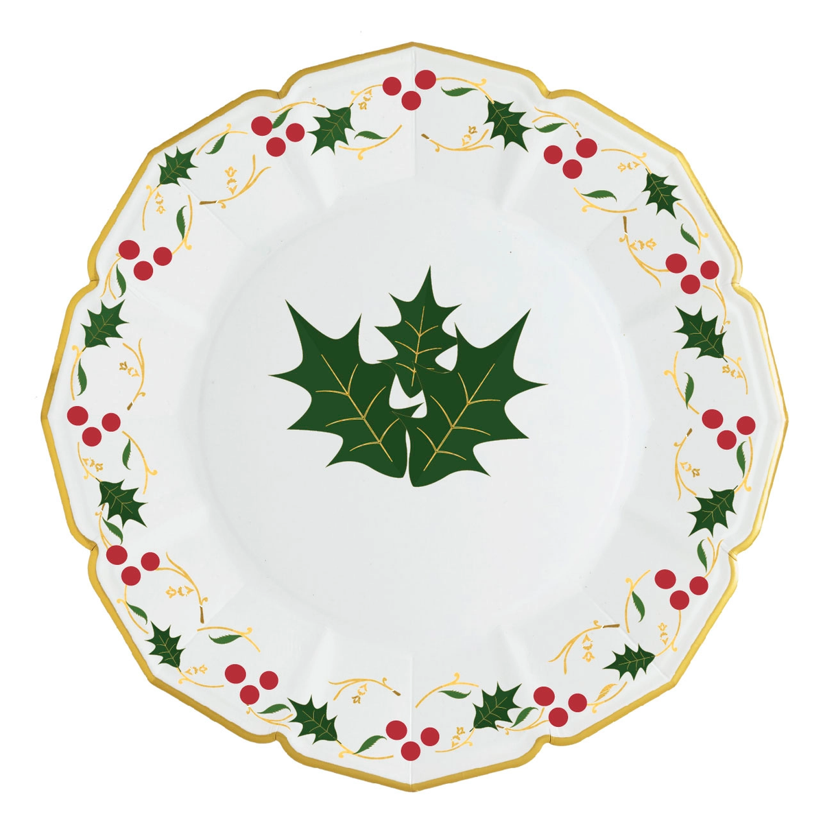 Noel White Christmas Dinner Paper Plates– Gatherings by CP