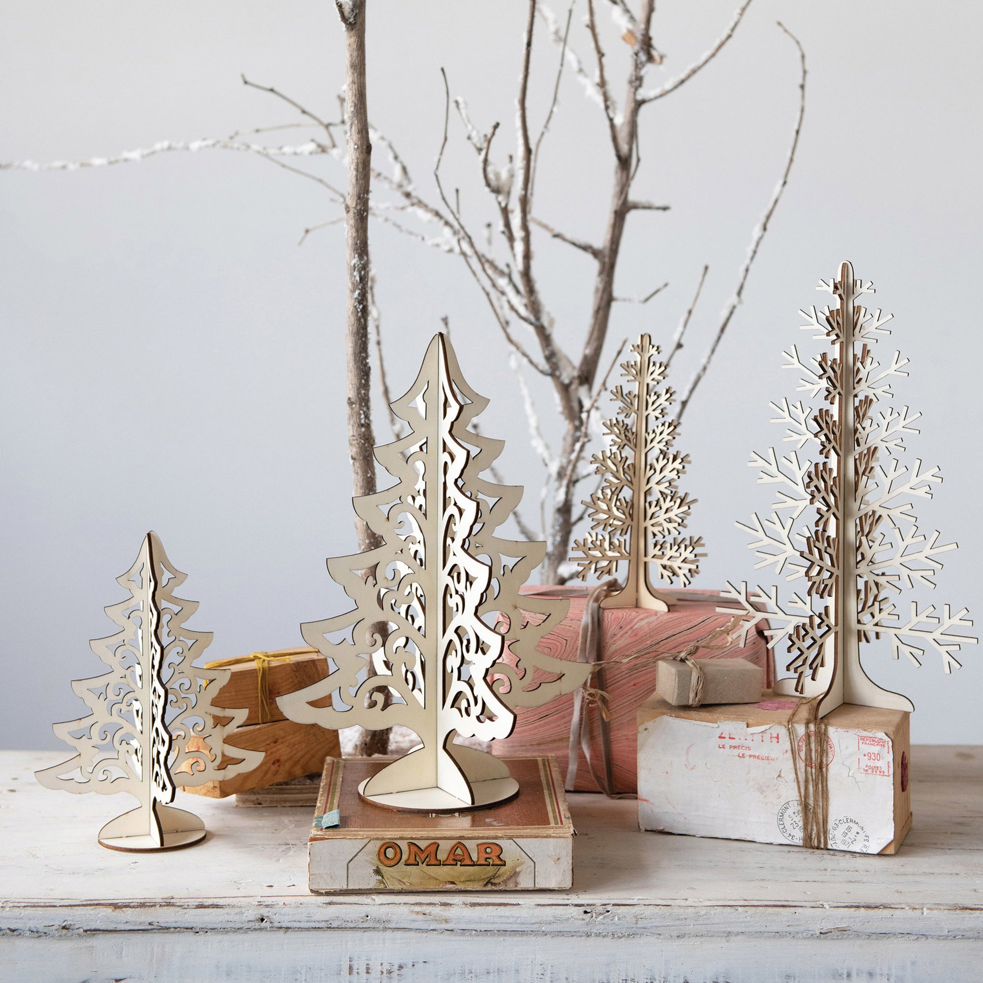Medium Wood Interlocking Laser Cut Tree– Gatherings by CP